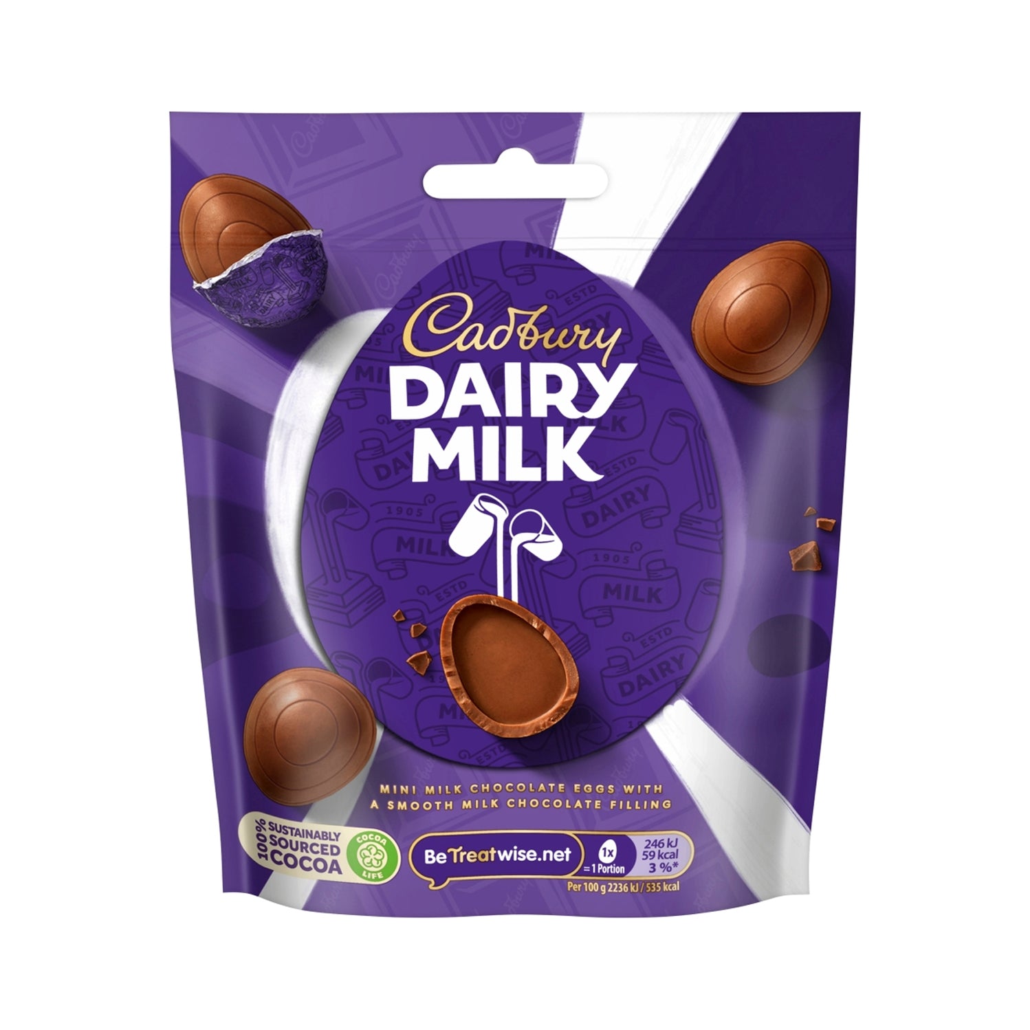 Cadbury Dairy Milk Mini Chocolate Eggs Bag 77g — The Sweet Store