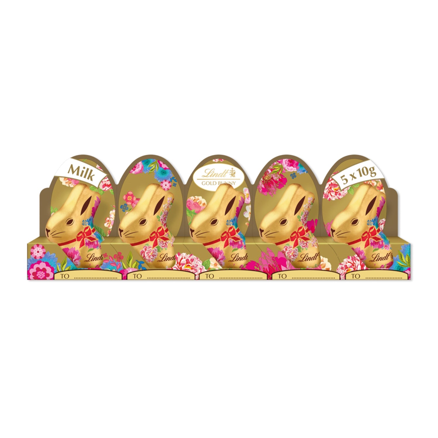 Lindt Gold Bunny Easter Milk Chocolate Flowers Multipack 50g — The ...