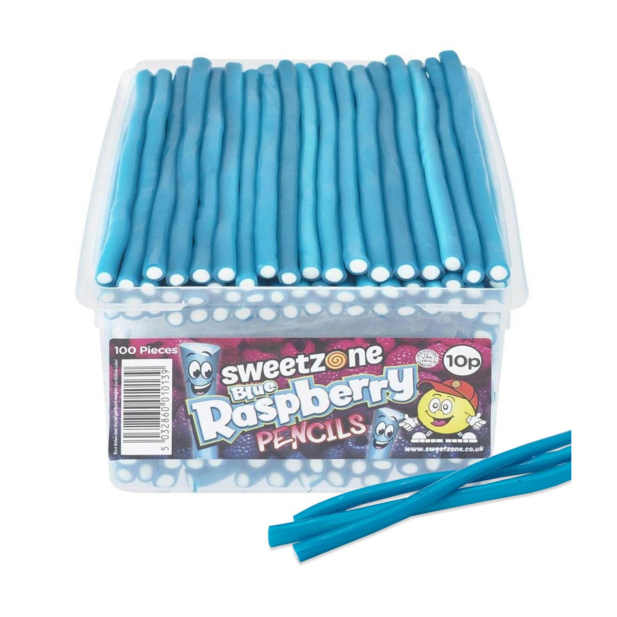 Sweetzone Blue Raspberry Pencils Tub — The Sweet Store