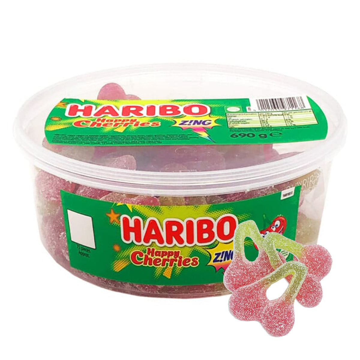 Haribo Happy Cherries Zing Tub — The Sweet Store